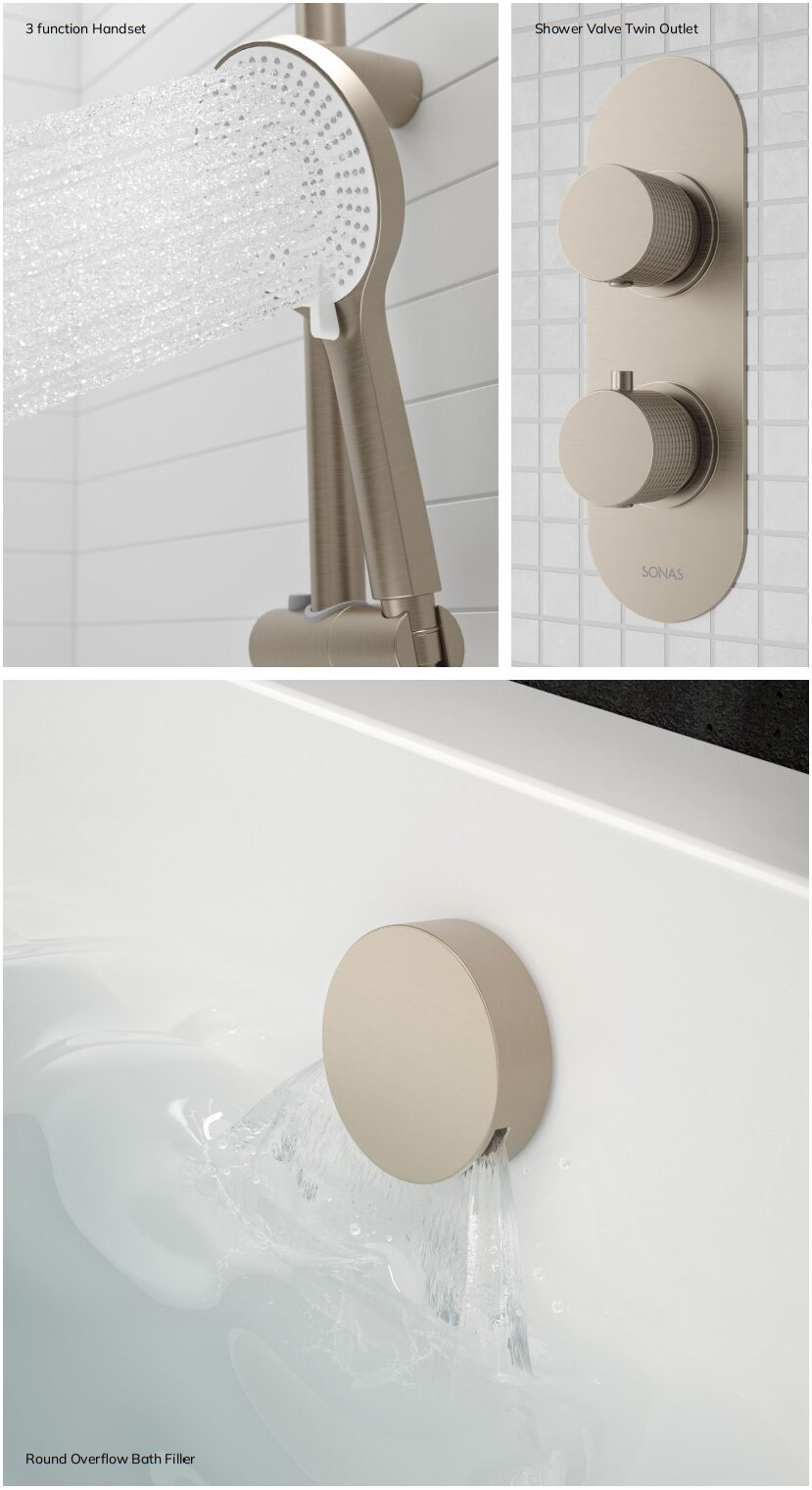 SONAS | ALITA Knurled Thermostatic Bath Kits – McCartney Tiles