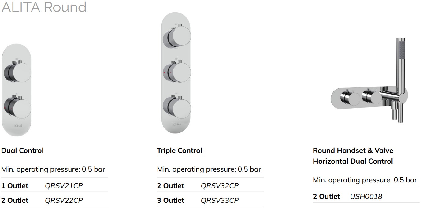 SONAS | Concealed Thermostatic Shower Valves – McCartney Tiles