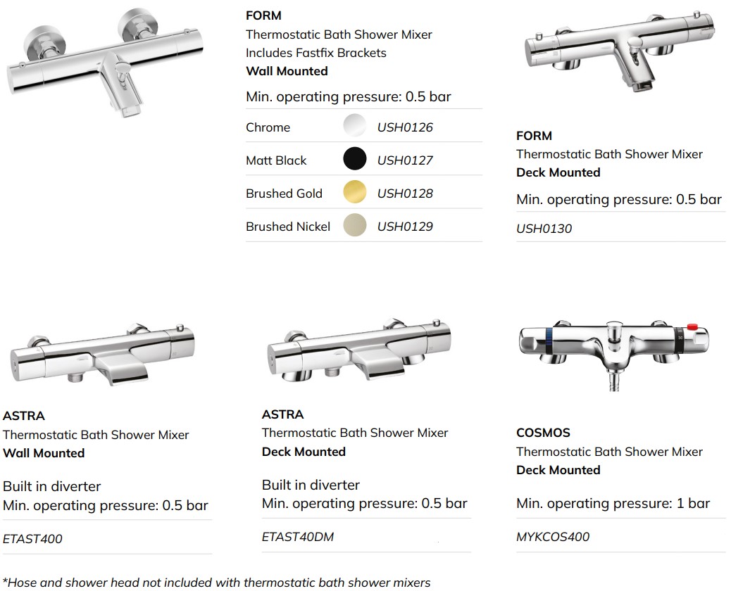SONAS | Thermostatic Bath Shower Mixers – McCartney Tiles